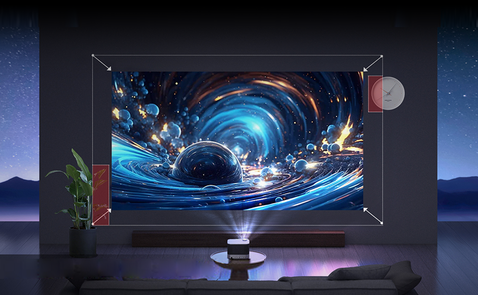 Aurzen BOOM 3 Smart Projector | 1080P Home Theater | Portable Projector